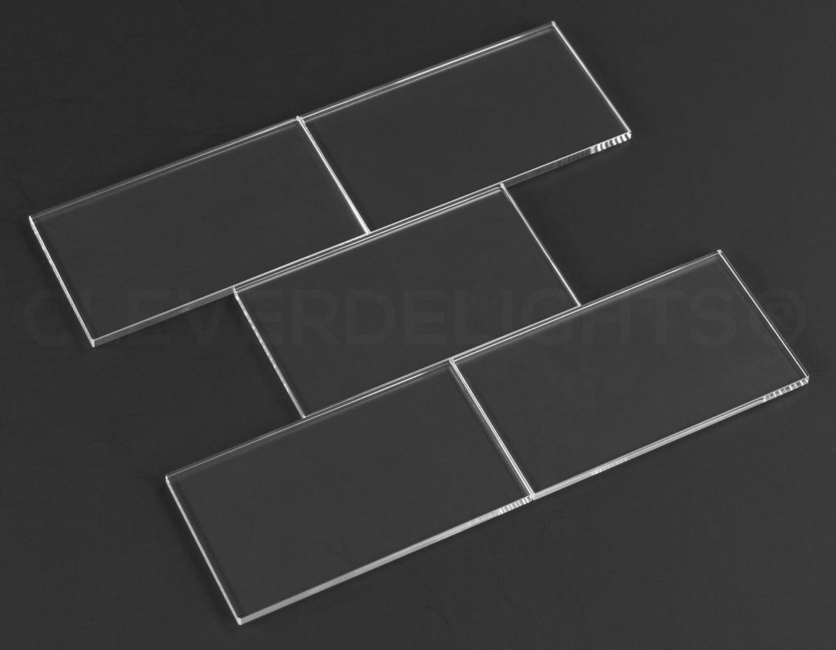 CleverDelights 2" x 3.5" Rectangle Glass Tiles