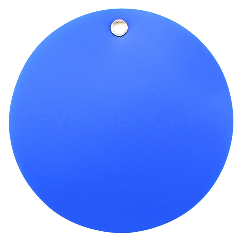 CleverDelights Blue Plastic Tags - 3" Round