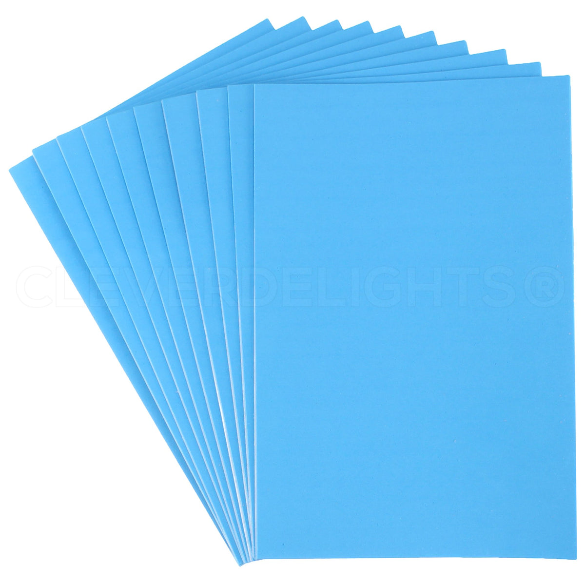 CleverDelights Blue Foam Sheets - 8" x 12" - Adhesive Back