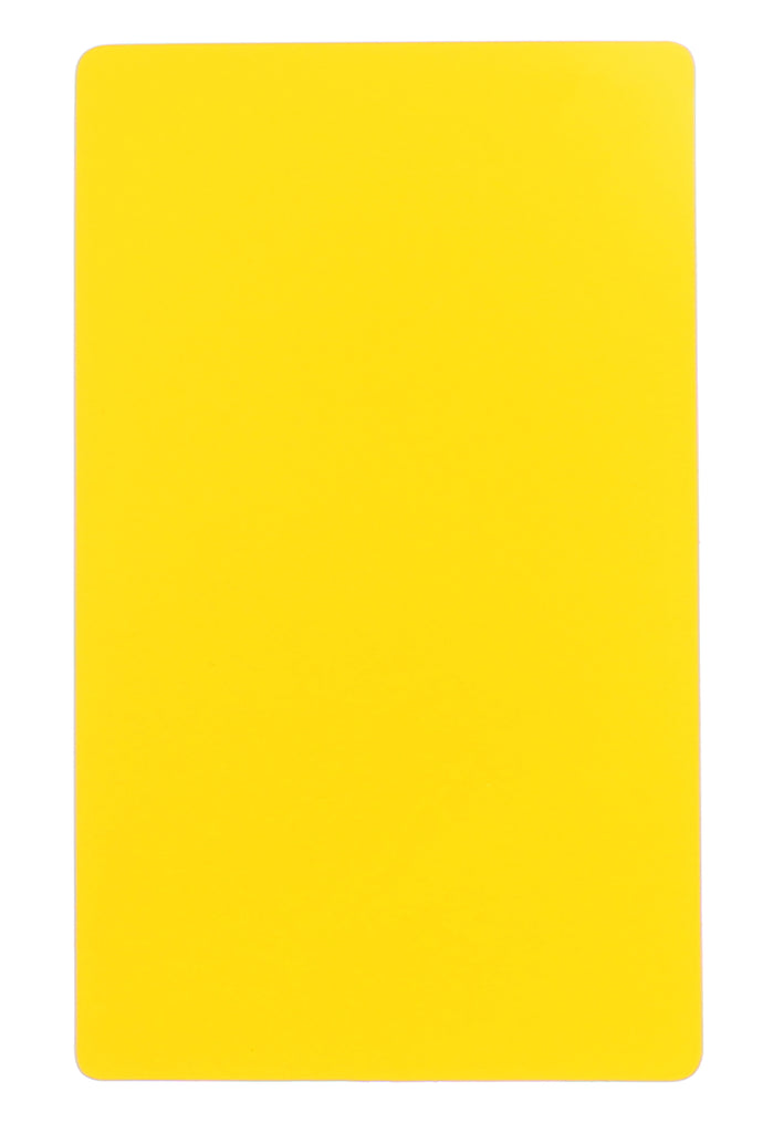 CleverDelights Yellow Plastic Cards - 3" x 5"